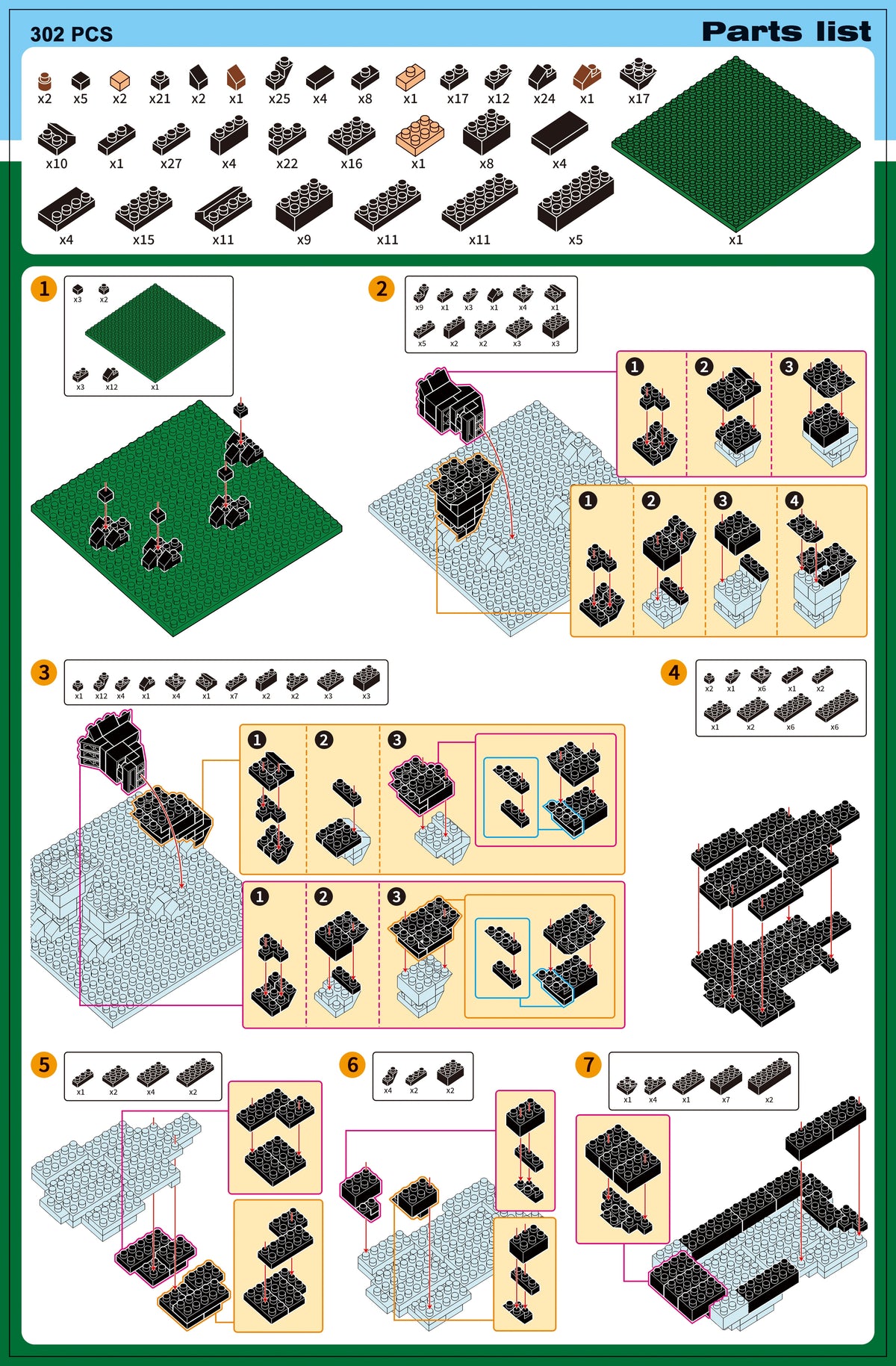 Black Bear Mini Block Set | TheMiniBlock.com