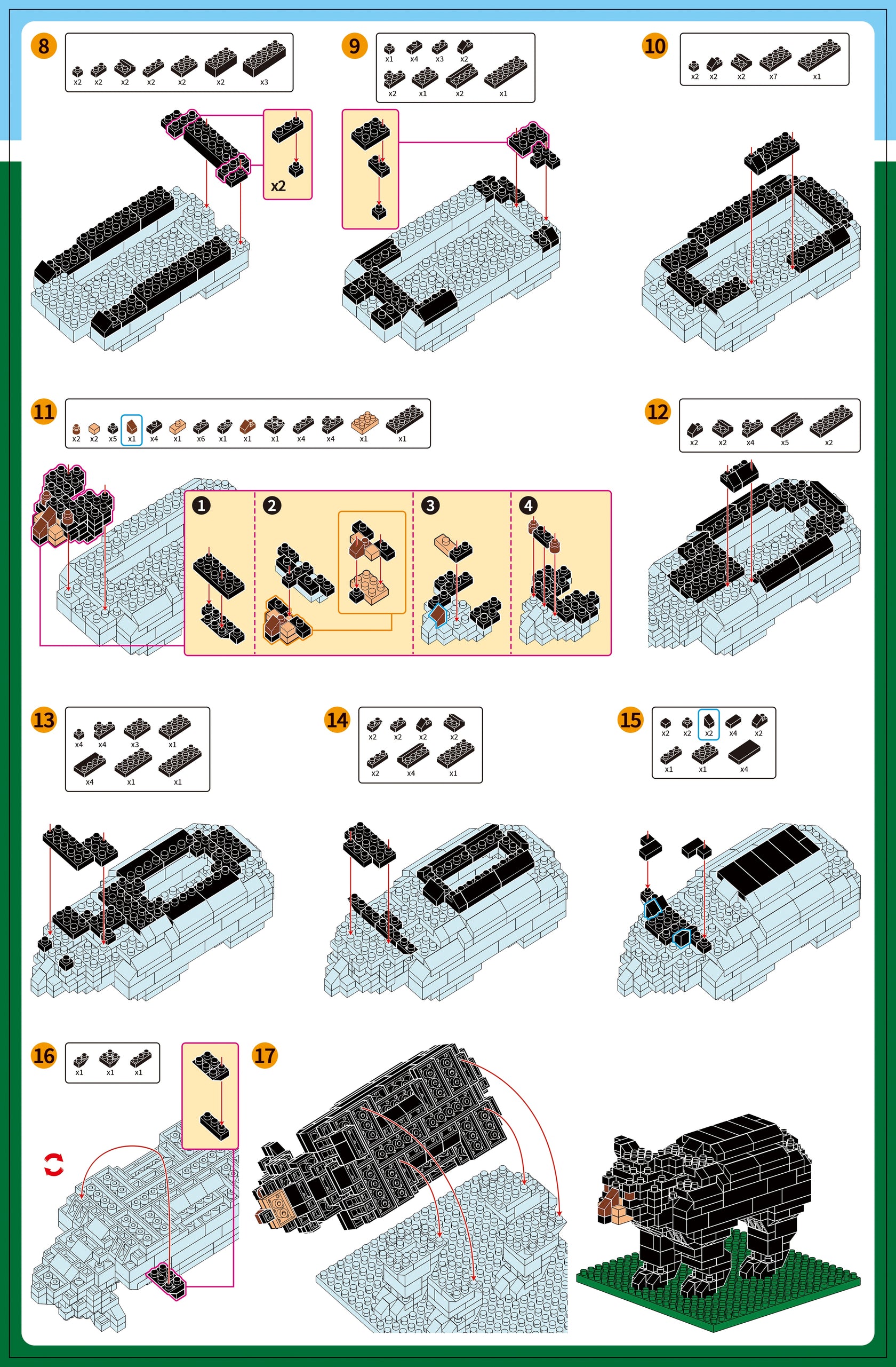Black Bear Mini Block Set | TheMiniBlock.com