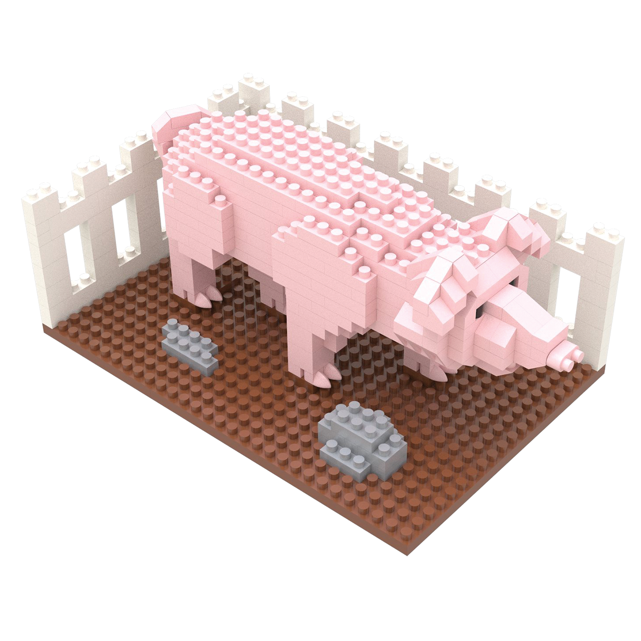 Pig in Pig Sty Mini Block Set | TheMiniBlock.com