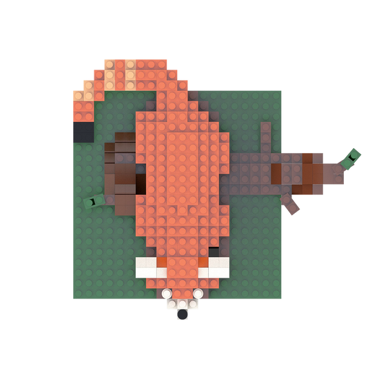 Red Panda Mini Block Set | TheMiniBlock.com