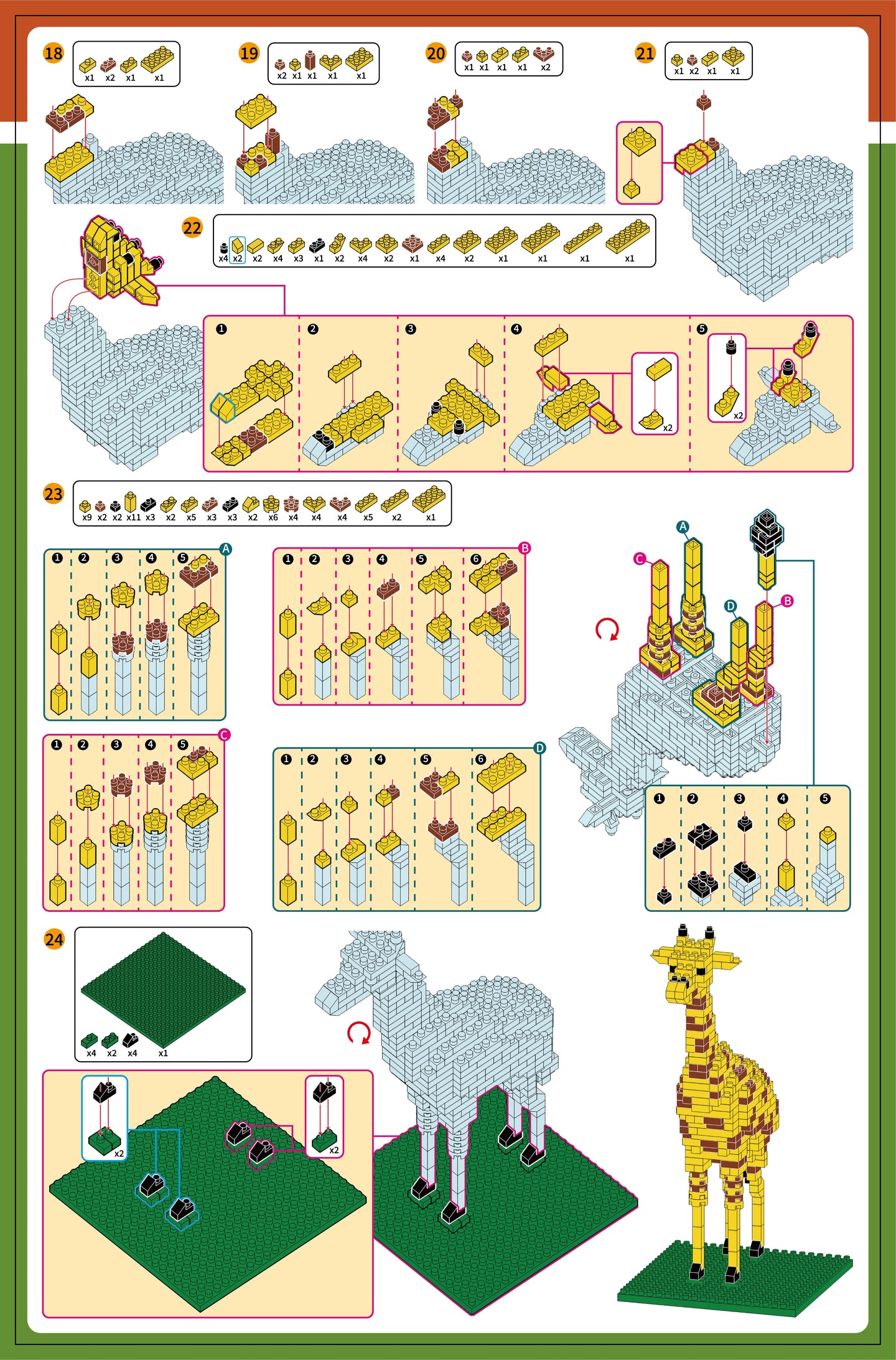 Giraffe Mini Block Set | TheMiniBlock.com