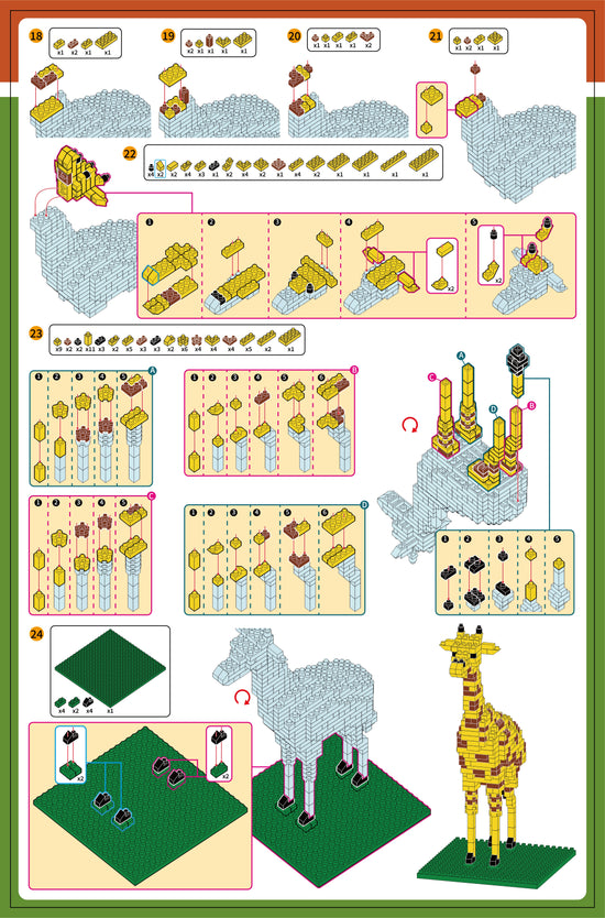 Giraffe Mini Block Set | TheMiniBlock.com