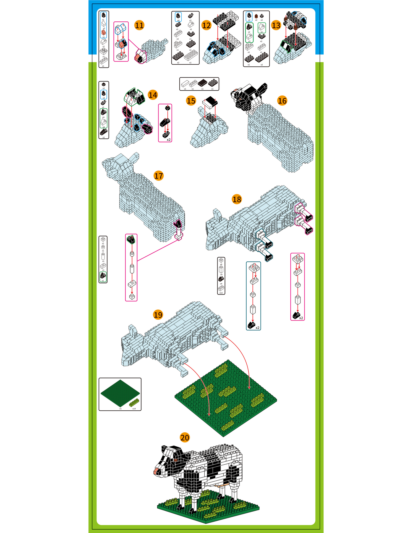 Cow Mini Block Set | TheMiniBlock.com