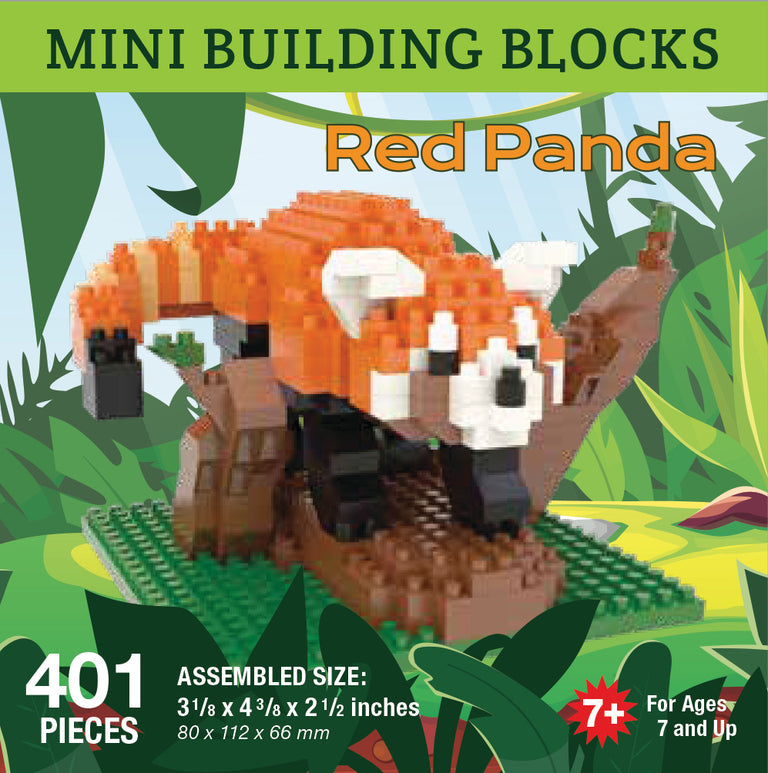 Red Panda Mini Block Set | TheMiniBlock.com