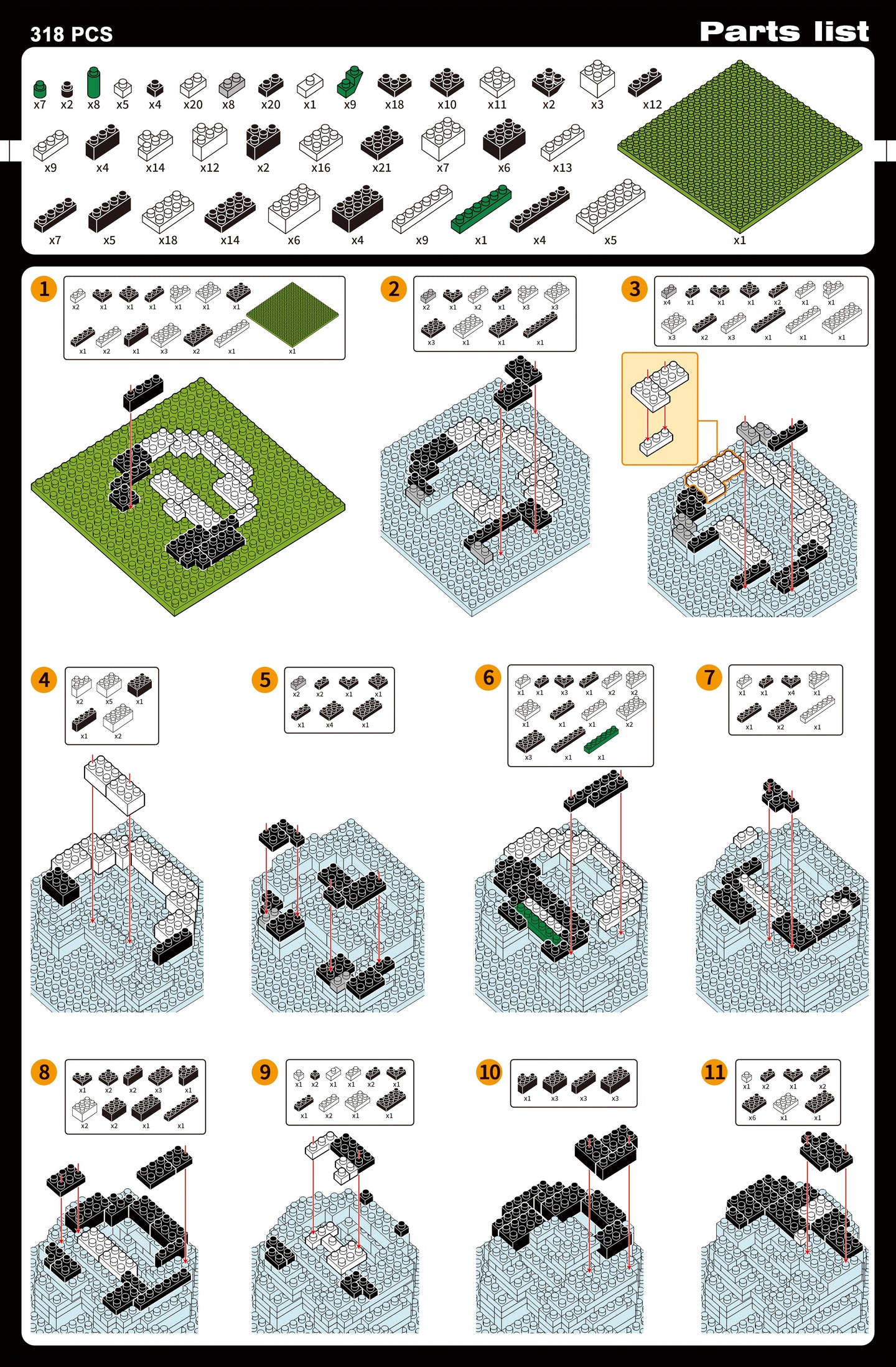 Panda Mini Block Set | TheMiniBlock.com