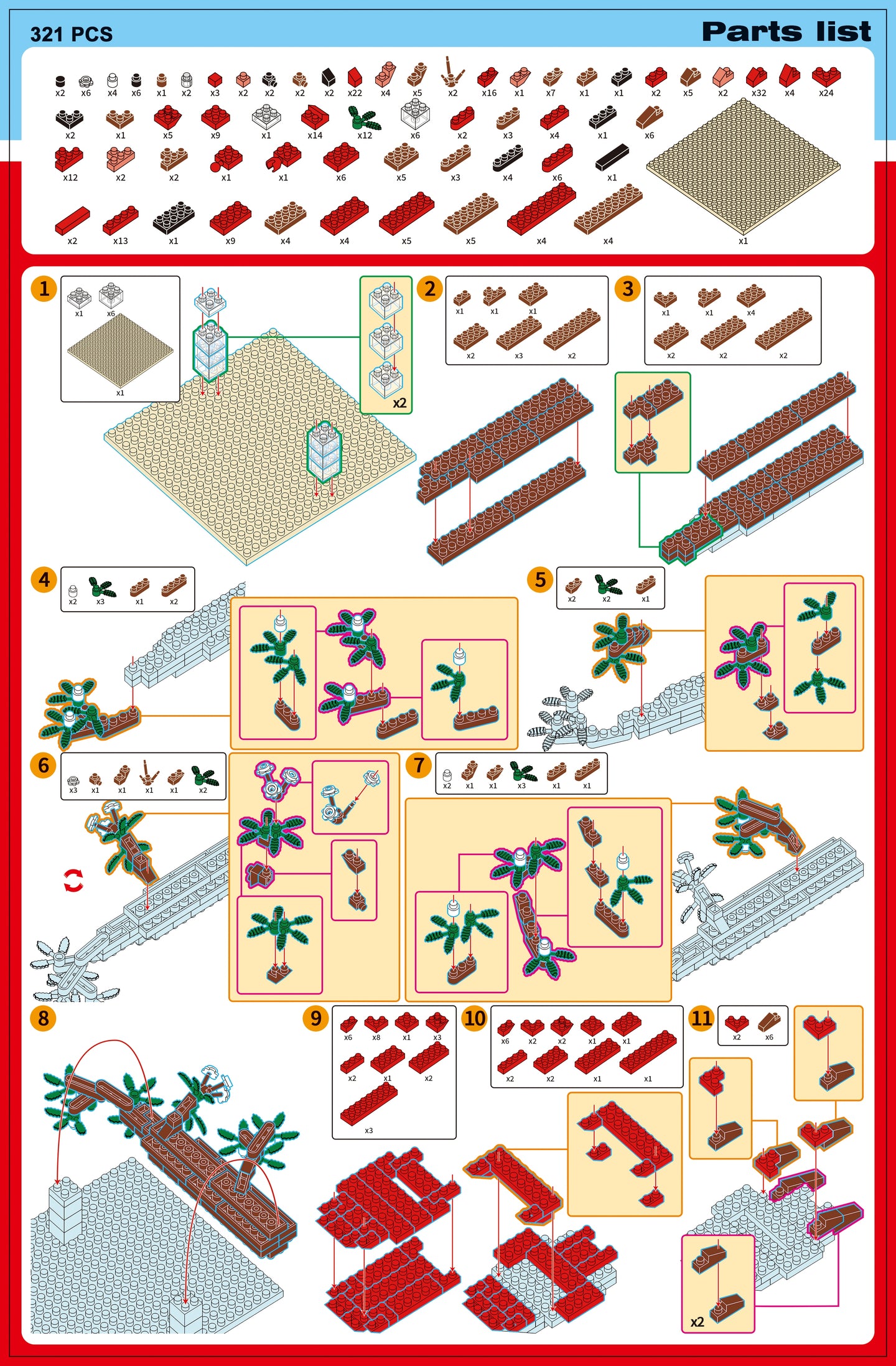 Cardinal Mini Block Set | TheMiniBlock.com
