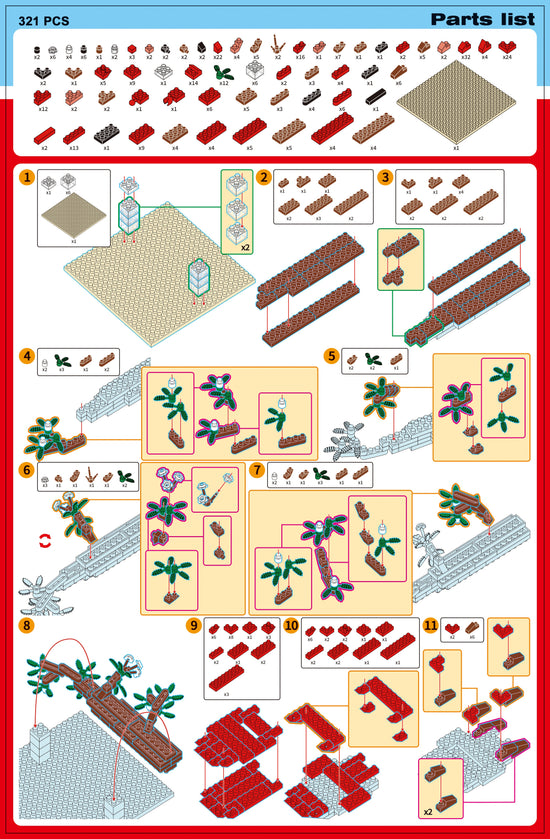 Cardinal Mini Block Set | TheMiniBlock.com